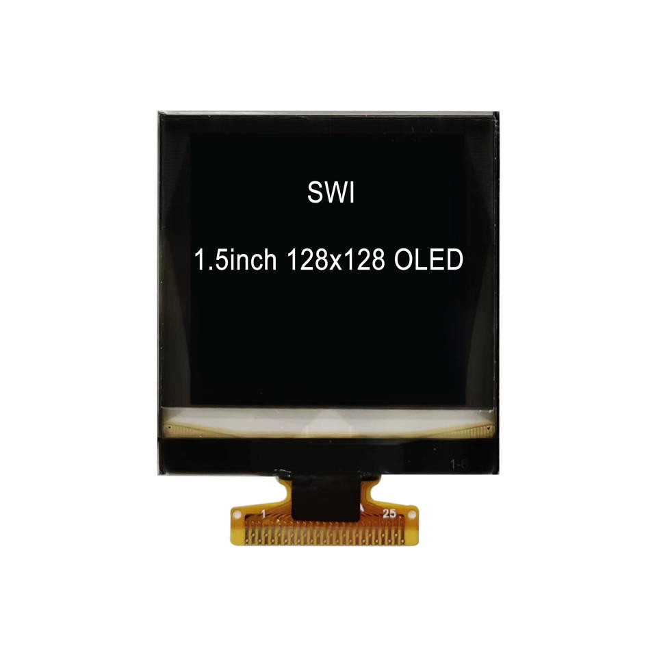 1.5" 128x128 LCD OLED Display 1.5 Inch White Display Module I2C SH1107 Square OLED